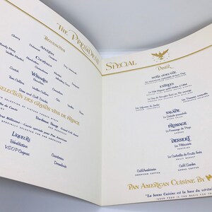 Rare Vtg Pan Am Airlines Menu Caribbean Lg 1st Class Maxim’s PRESIDENT ...