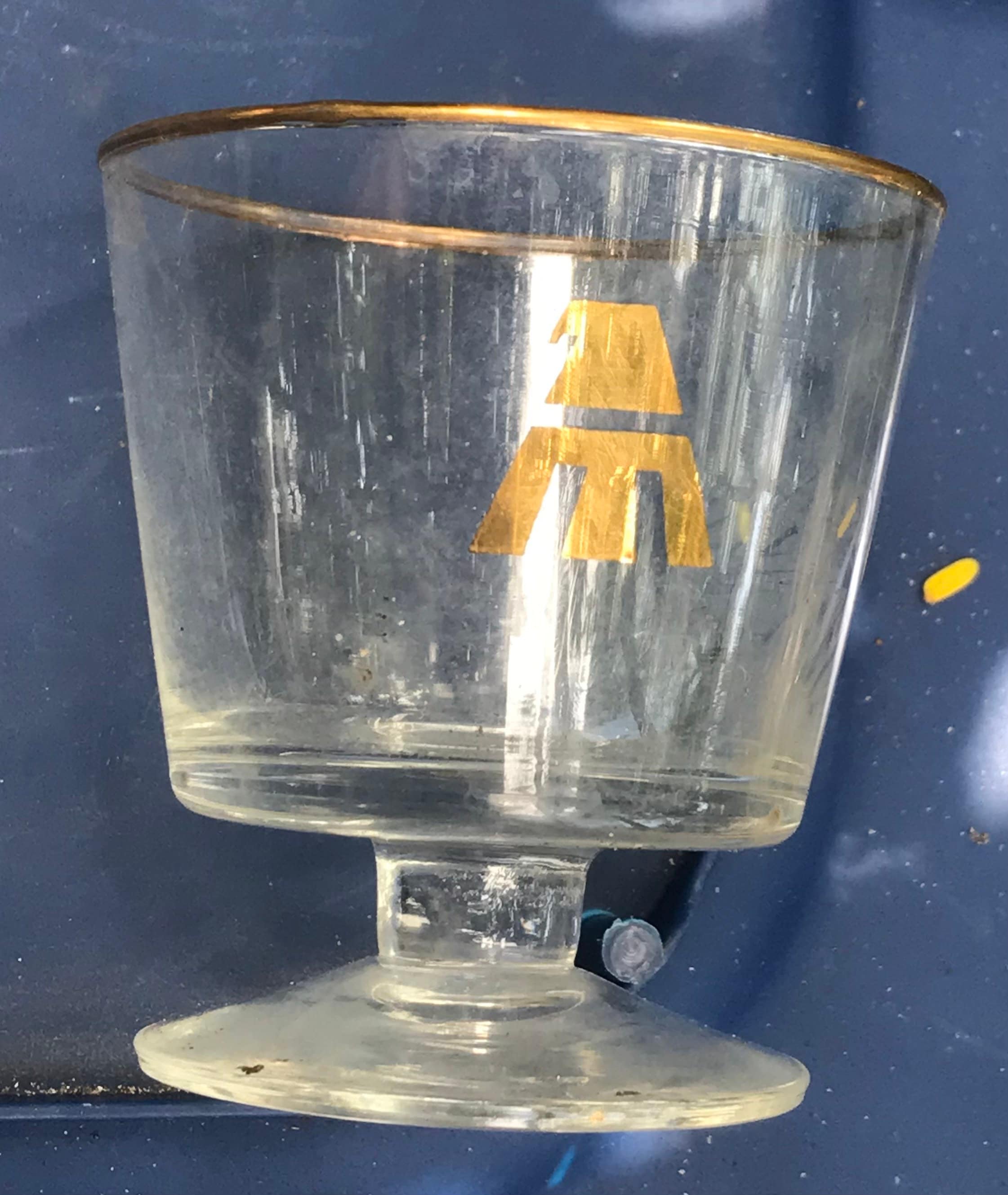 Vintage Pan Am Airlines Mexicana Air First Class Glass Mexico Airline ...