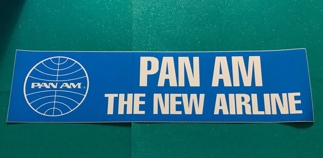 Vtg PAN AM the New Airline Car Bumper Sticker Unused - Etsy