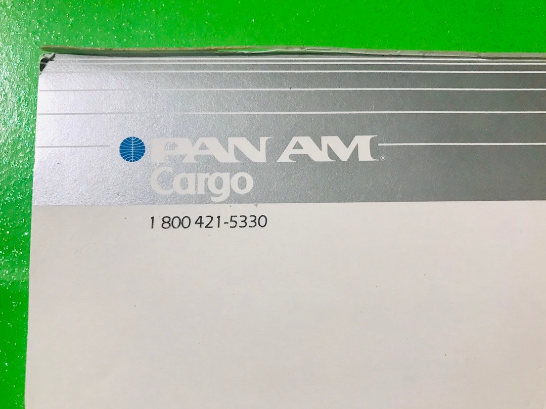 Vintage PAN AM CARGO Airlines Stationary Paper Letterhead Pad Unused ...