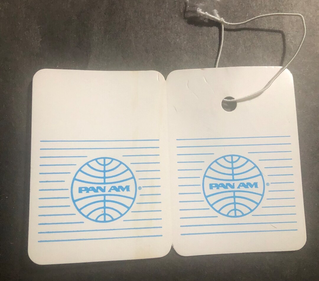 Vintage Pan Am Airlines PAA Paper Luggage Tag Sticker NOS - Etsy