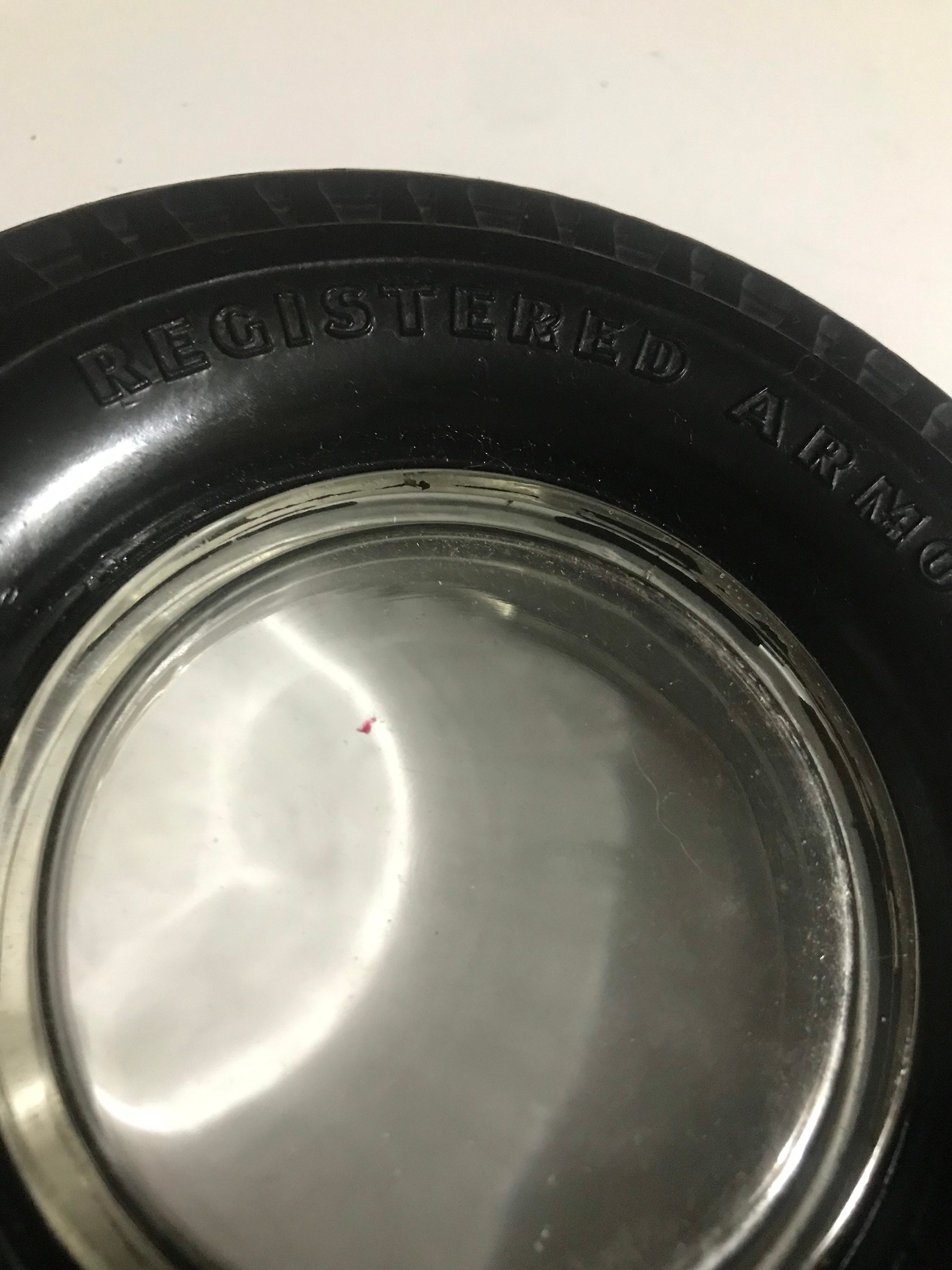 Kelly Springfield Registered Armor RUBBER TIRE Ashtray W/glass Insert ...
