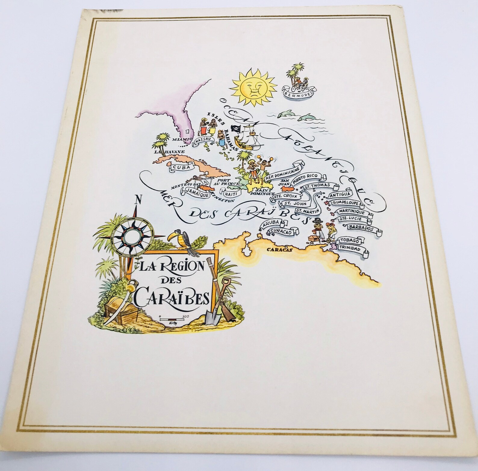 Rare Vtg Pan Am Airlines Menu Caribbean Lg 1st Class Maxim’s PRESIDENT ...