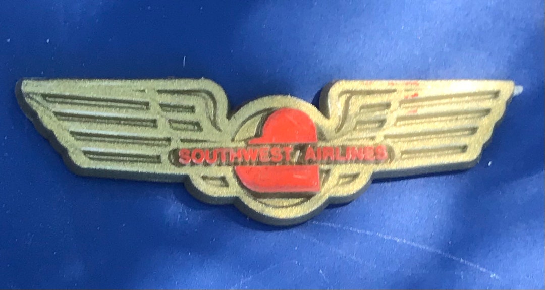 Vintage Southwest Airlines In-flight Airplane Stick on Kiddie Wings ...