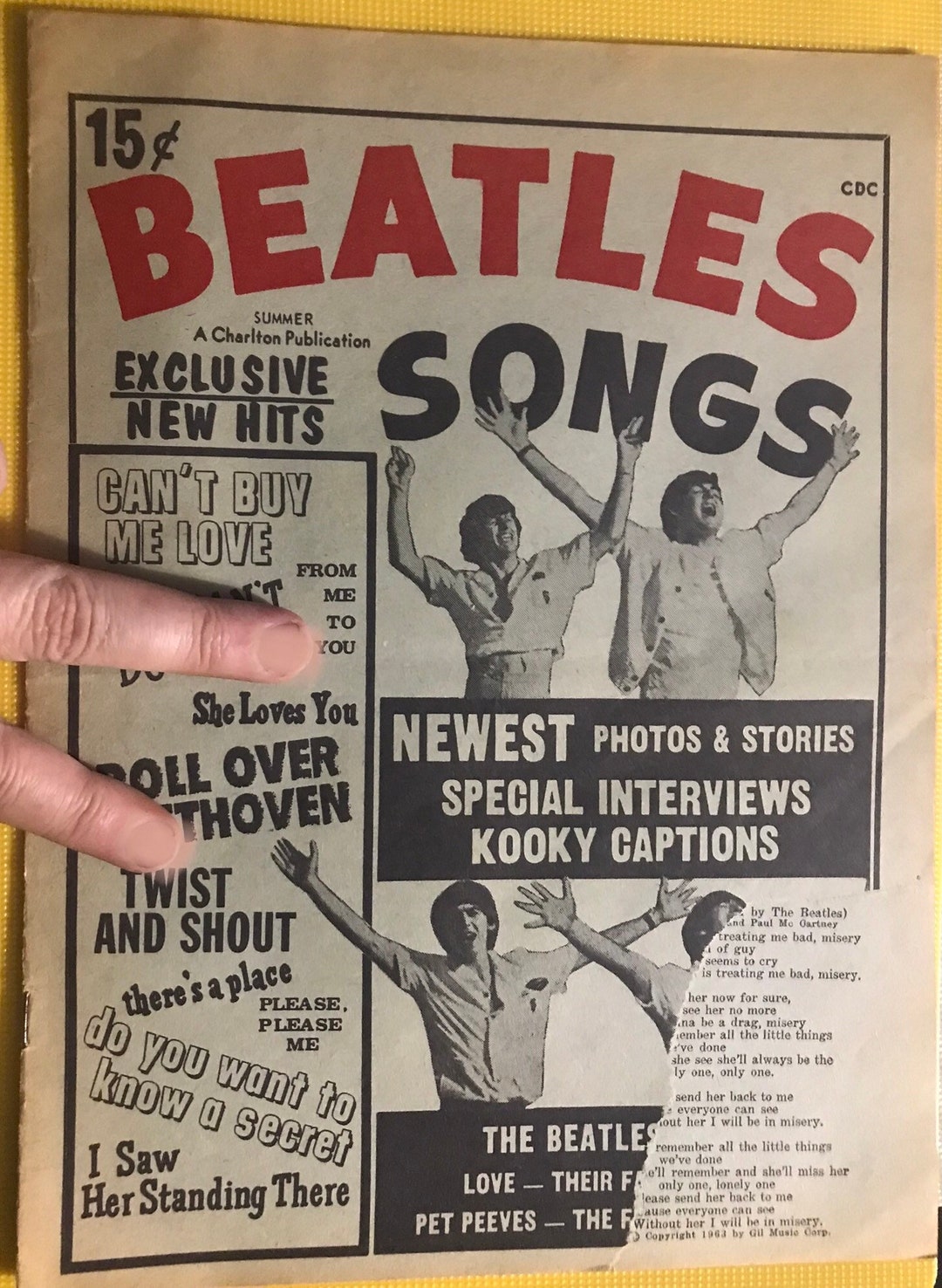 1964 Charlton Magazine the BEATLES SONGS #2 Lyrics Rat Fink Ad Vintage ...