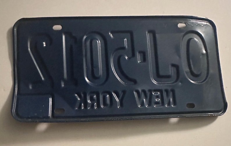 Vintage 1966-1973 New York Metal NY Car License Plate OJ-5012 Blue ...