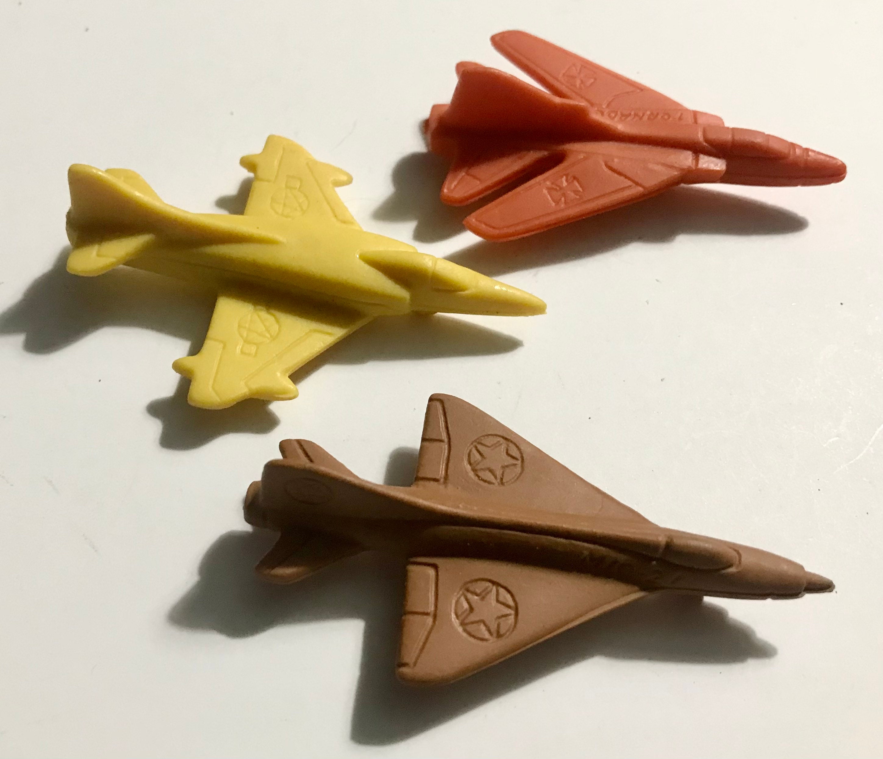 Vtg 1970s Matchbox Lesney Jet Airplane Erasers Mig Orange Tornado ...