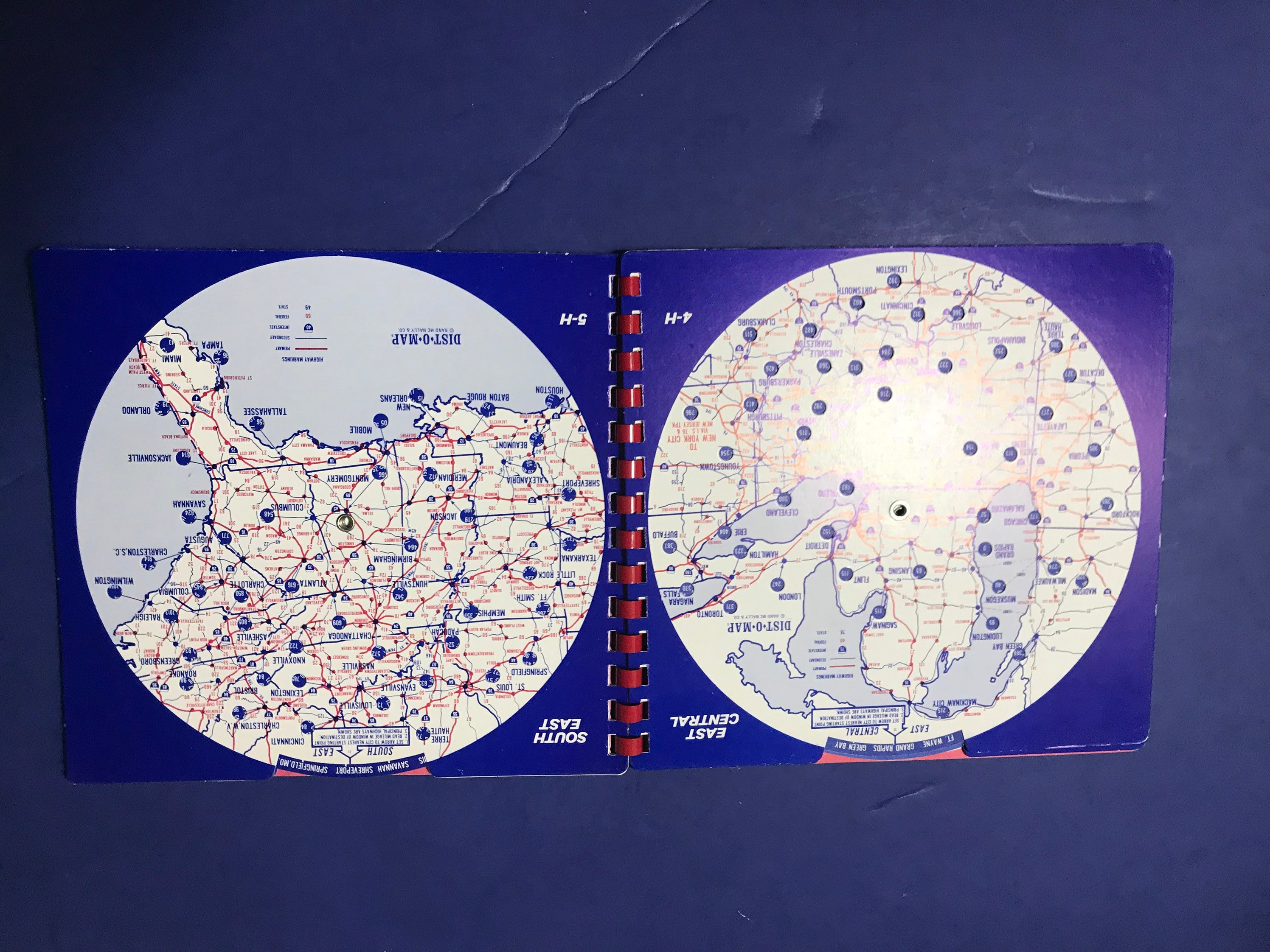 Vintage Pan Am CARGO Airlines Dist-o-map Scarce United States Map ...
