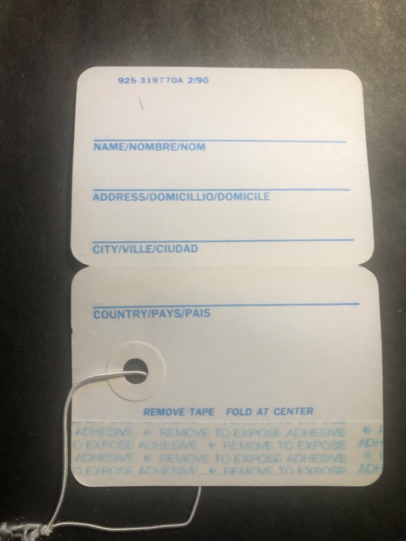 Vintage Pan Am Airlines PAA Paper Luggage Tag Sticker NOS - Etsy