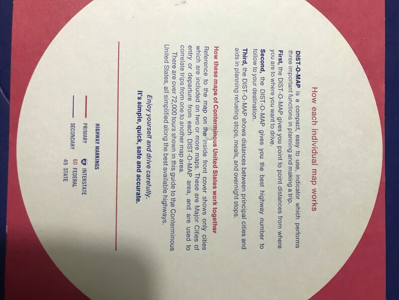 Vintage Pan Am CARGO Airlines Dist-o-map Scarce United States Map ...