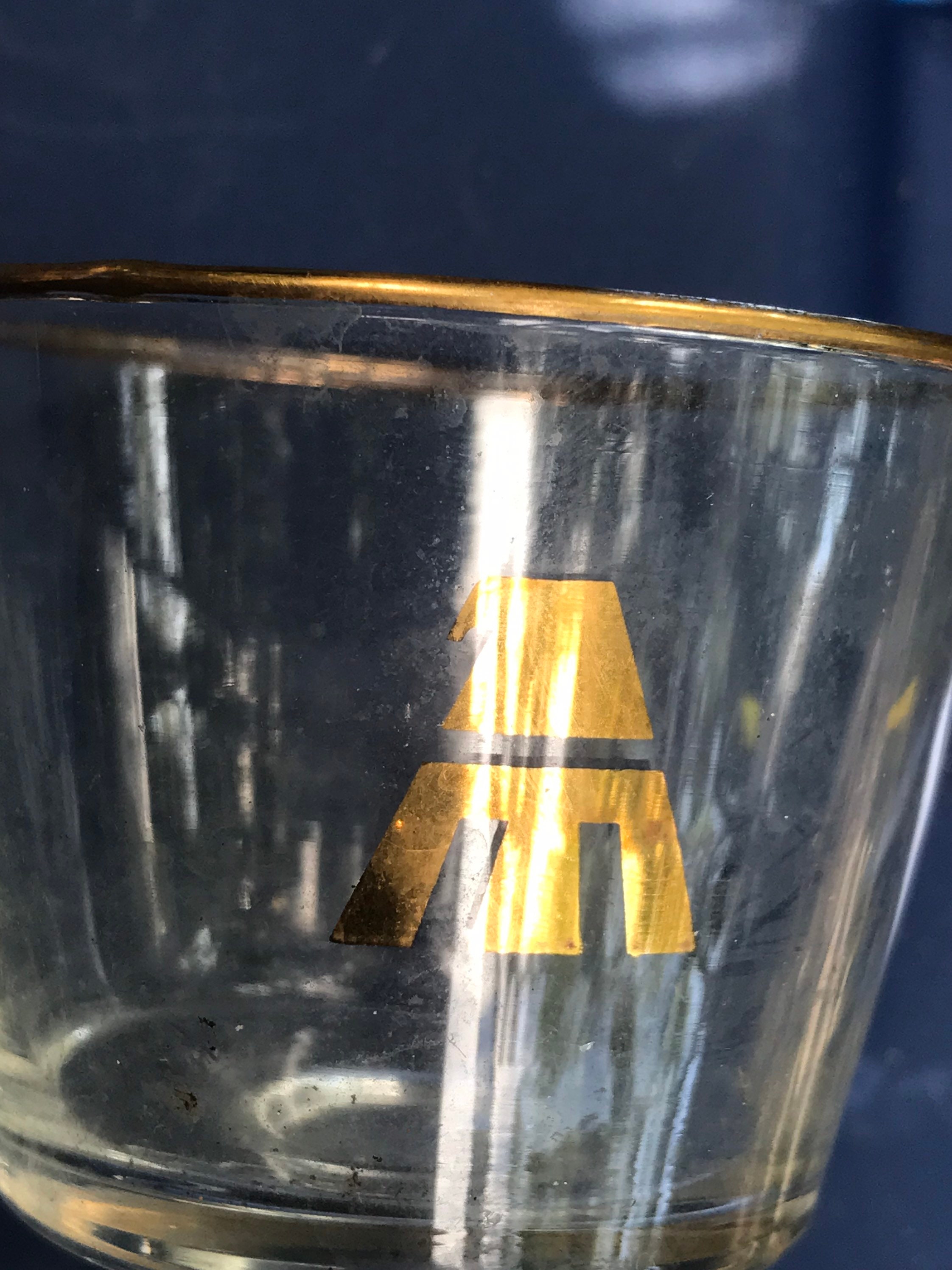 Vintage Pan Am Airlines Mexicana Air First Class Glass Mexico Airline ...