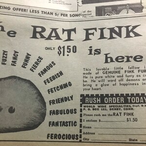 1964 Charlton Magazine the BEATLES SONGS #2 Lyrics Rat Fink Ad Vintage ...