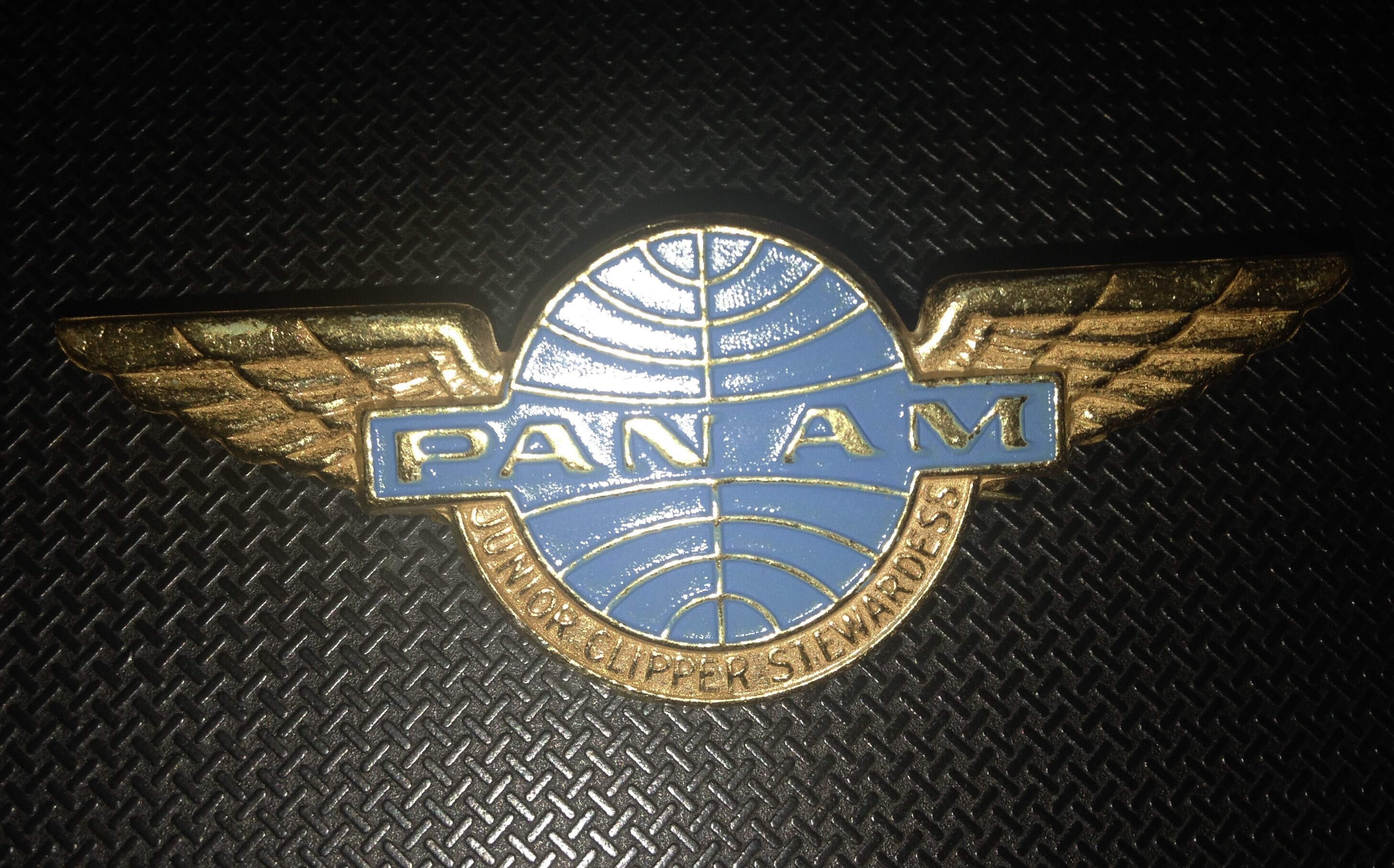 Vintage Pan Am Airlines Logo Metal Junior Clipper Stewardess Flight ...