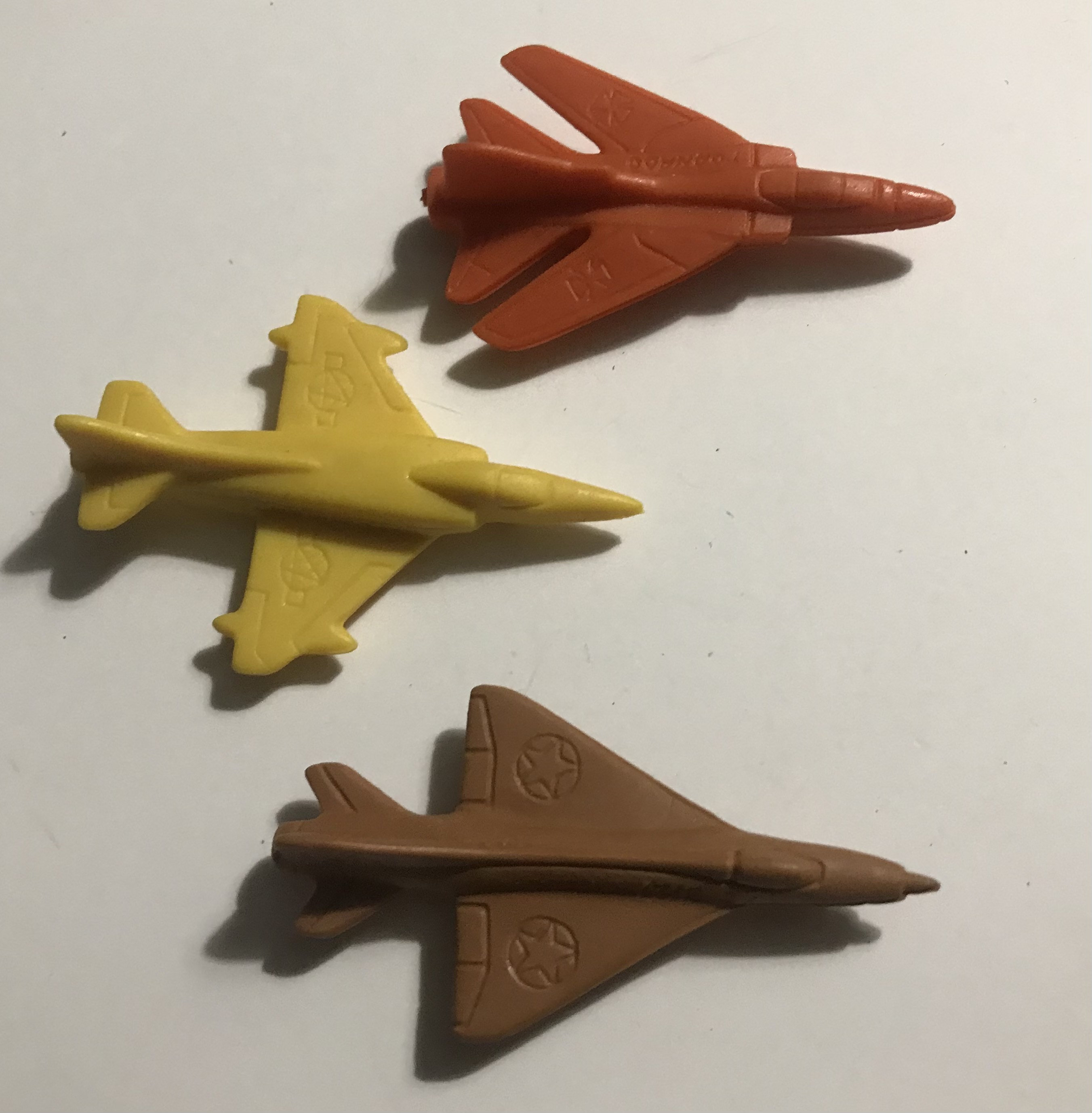Vtg 1970s Matchbox Lesney Jet Airplane Erasers Mig Orange Tornado ...
