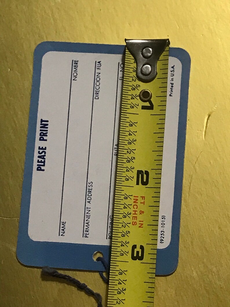 Vintage PAA Pan American World Airways Luggage Tag Wing Logo Flying ...