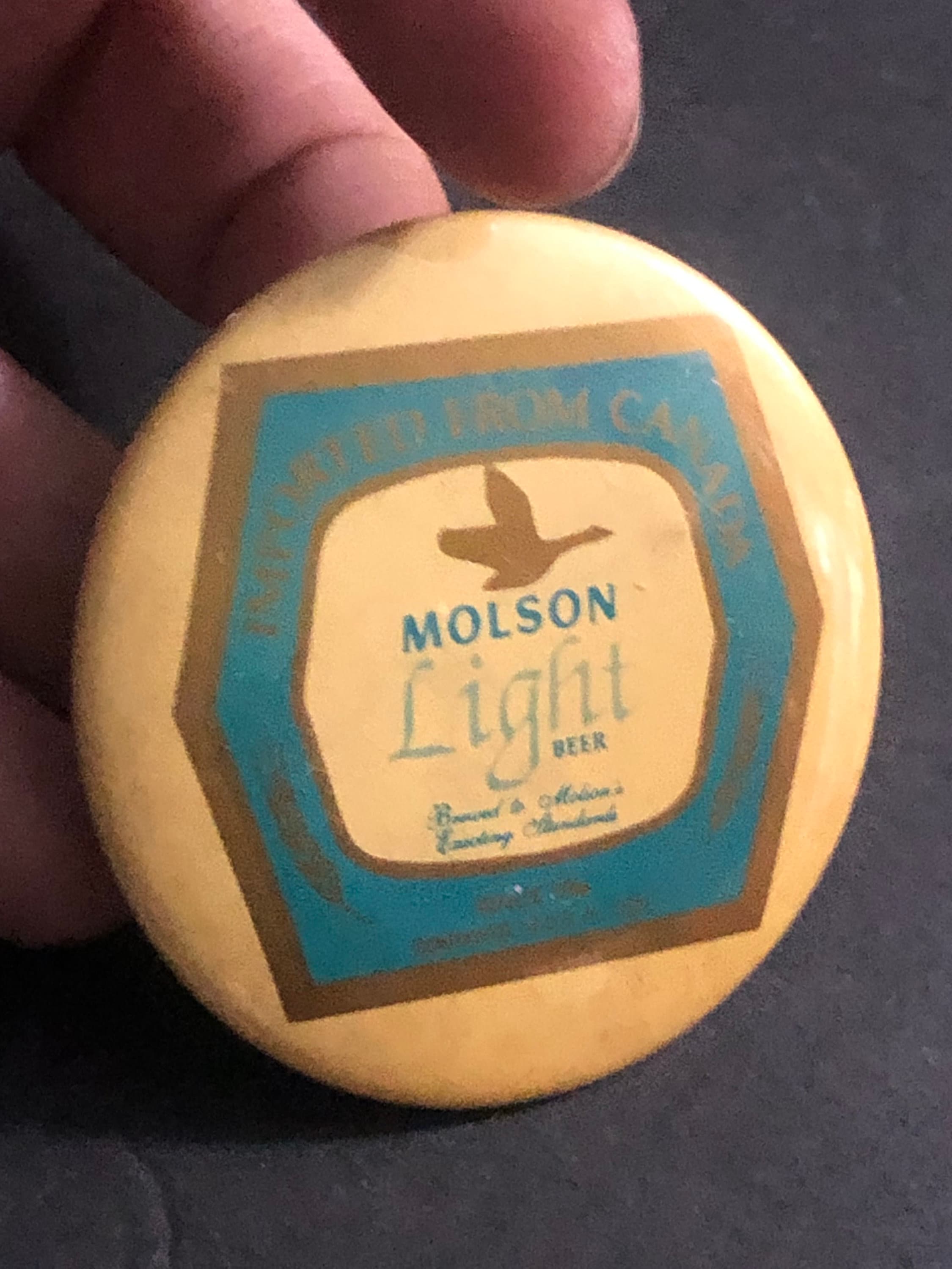 Vintage Pin Button Molson Light Beer Canadian - Etsy