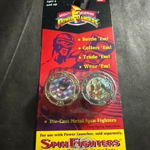 1993 Bandai Mighty Morphin Power Rangers Spin Fighters Hatchling & Blue ...