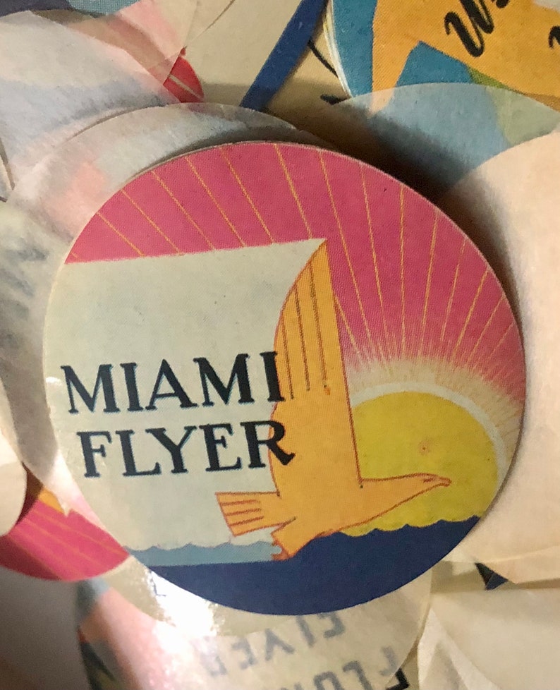 Vintage Eastern Airlines EAL Great Silver Fleet Luggage Sticker Label 2 ...