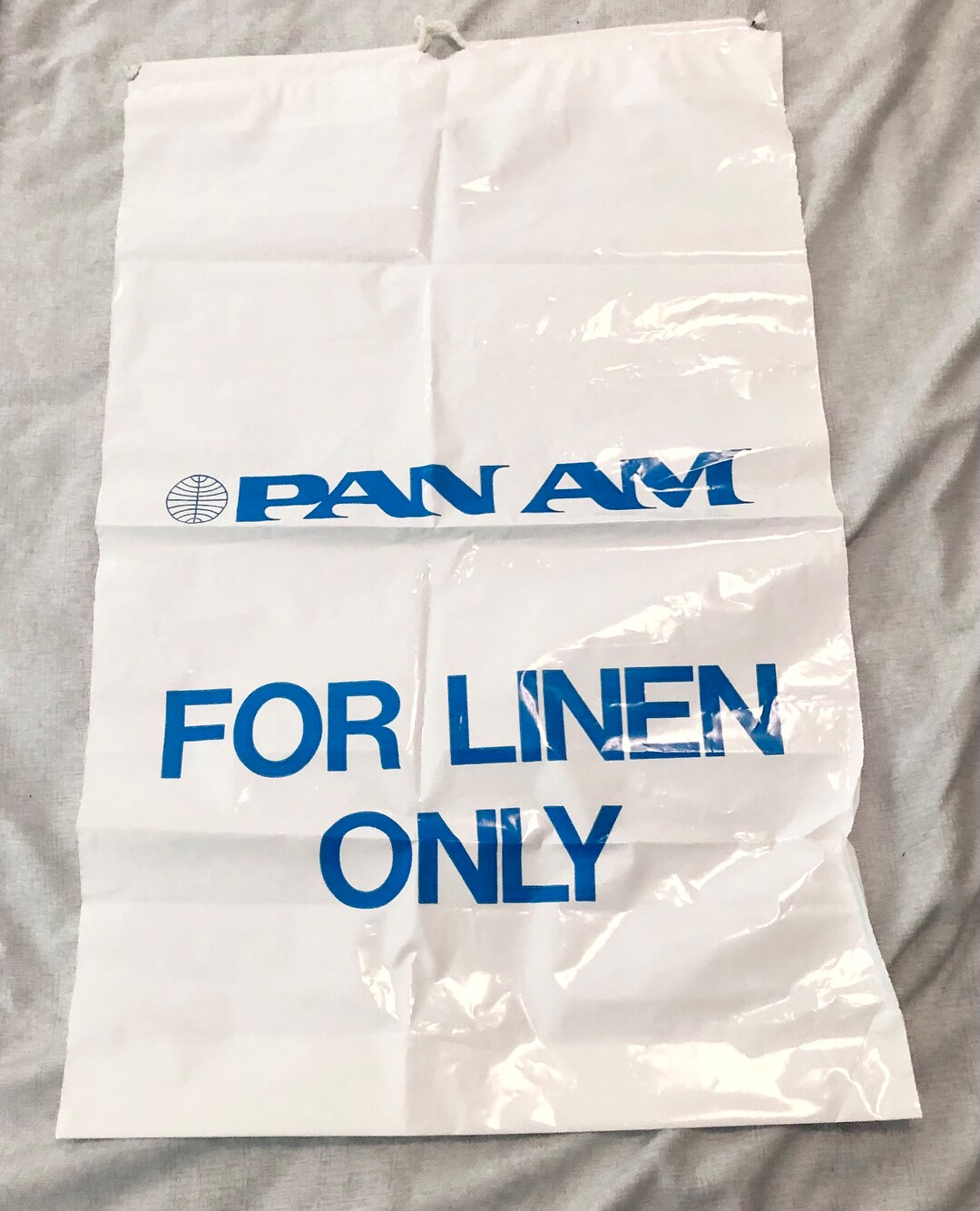 Vintage Pan Am Airlines In-flight Linens Laundry Plastic Bag Pull Ties ...