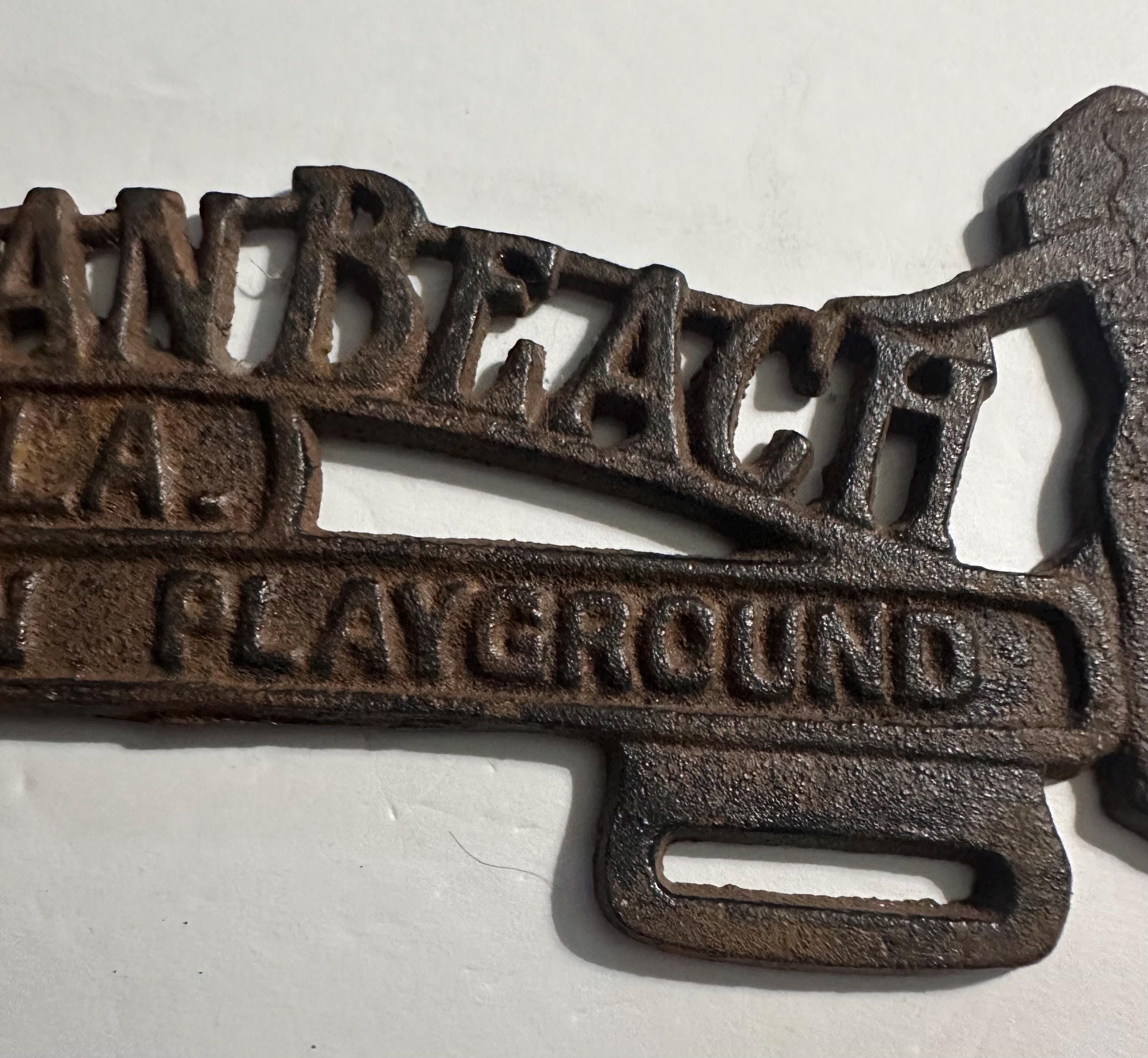 Vintage/antique Cast Iron African AMERICAN BEACH black Ocean Playground ...