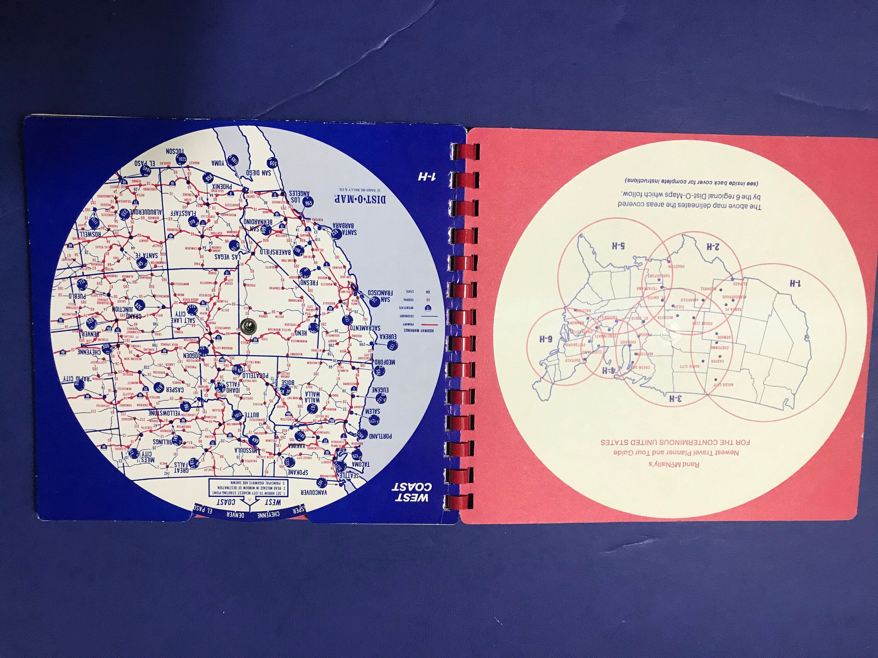 Vintage Pan Am CARGO Airlines Dist-o-map Scarce United States Map ...