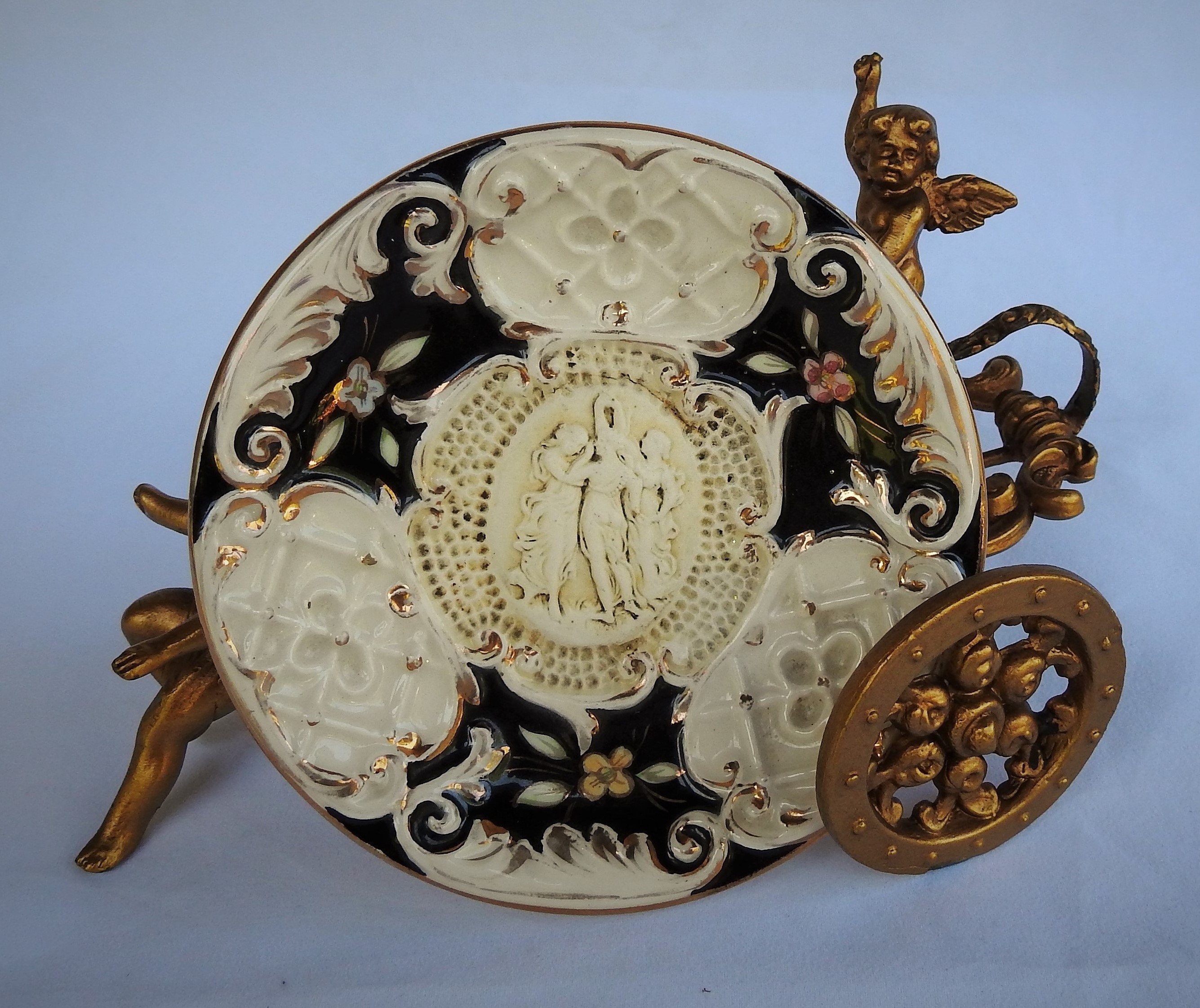 Vintage Rare Antique Cesello Greek Revival Ormolu Gilded | Etsy