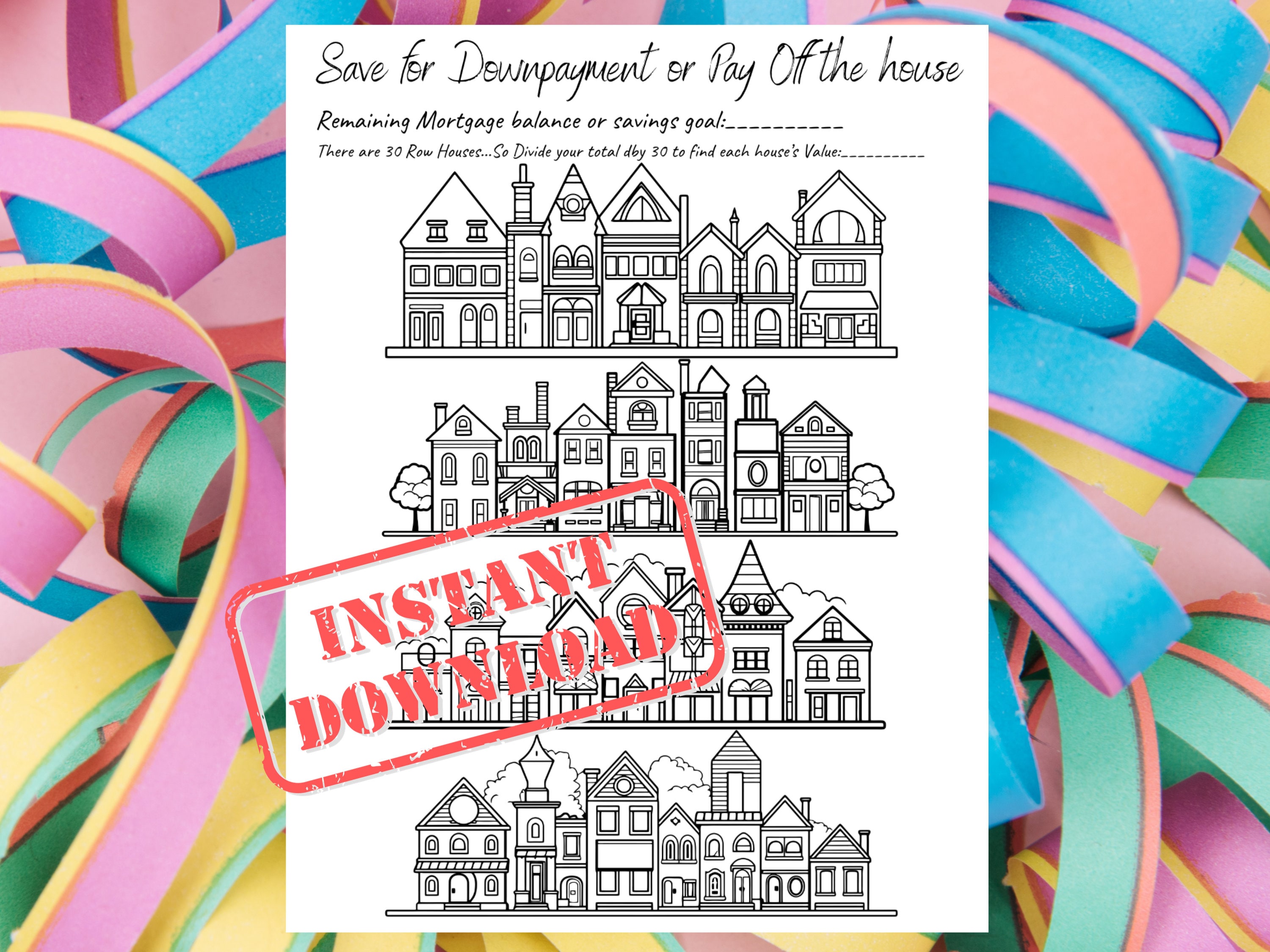 Pay off the House Tracker | Downpayment Tracker | Savings Tracker ...