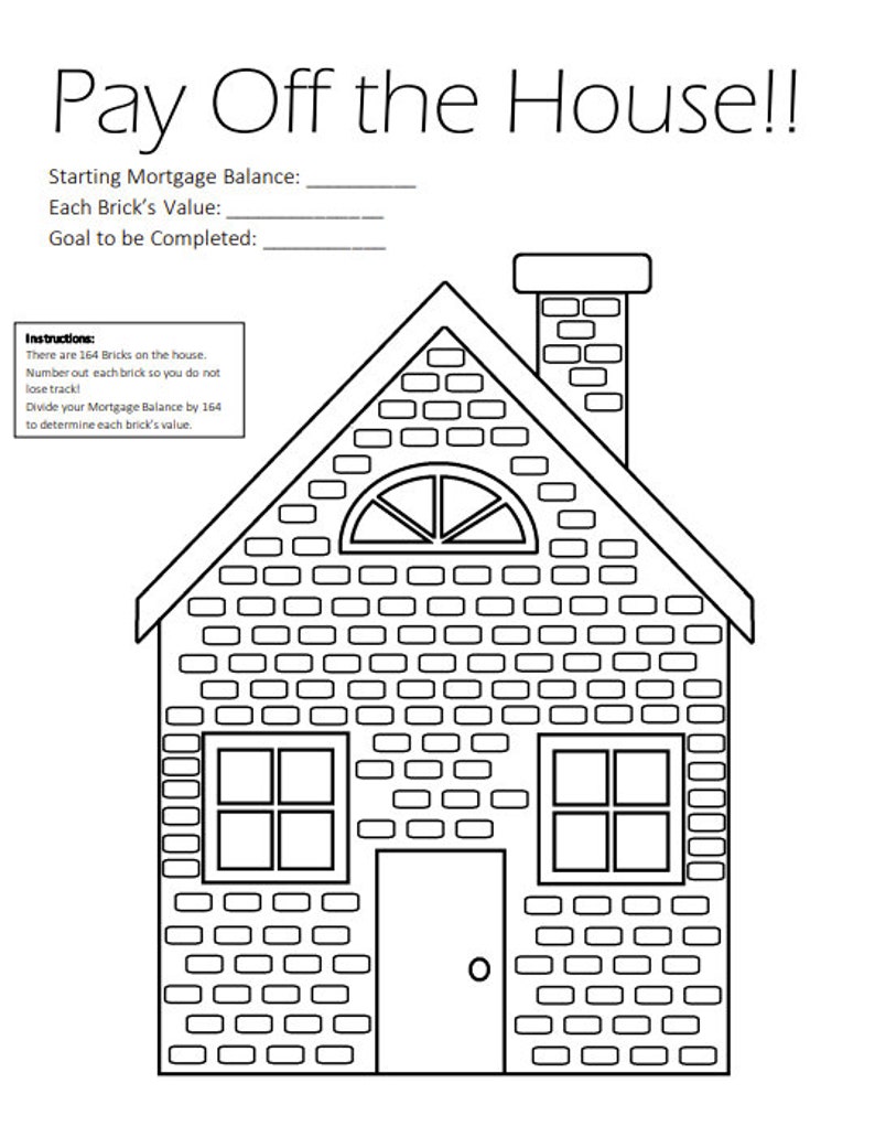 Pay off the House Tracker | Savings Tracker | House Tracker | Savings ...