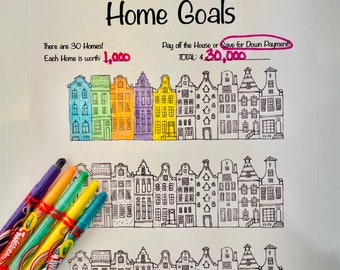 Pay off the House Tracker Savings Tracker House Tracker - Etsy