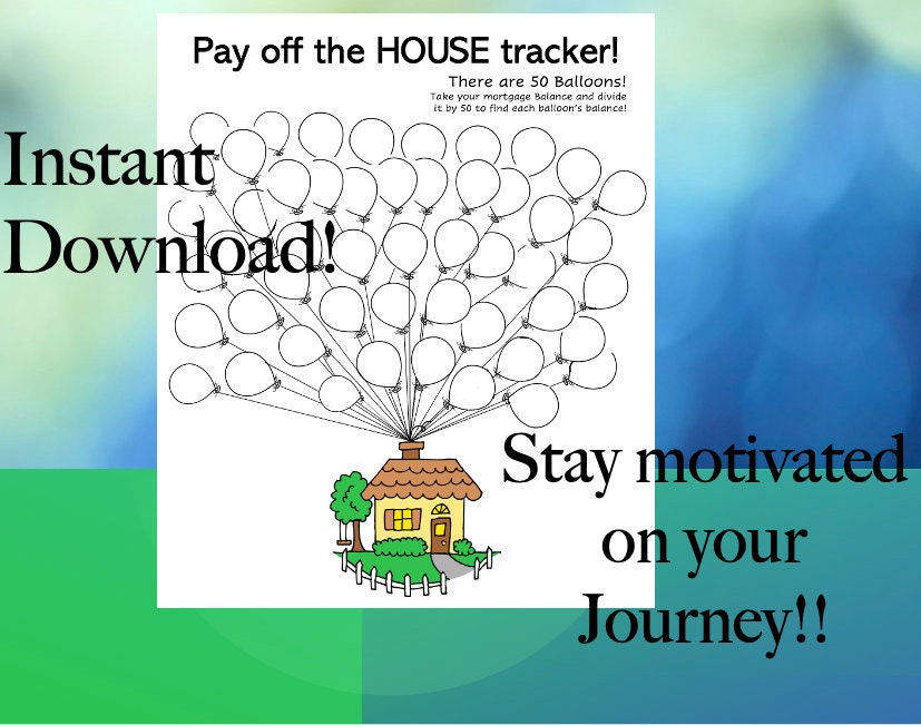 Pay Off The House Tracker Savings Tracker House Tracker | Etsy