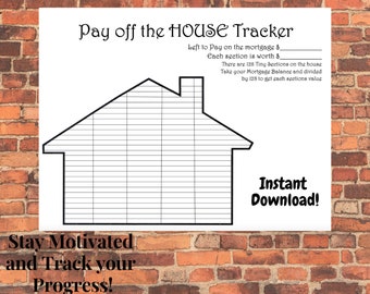 Pay off the House Tracker Savings Tracker House Tracker - Etsy