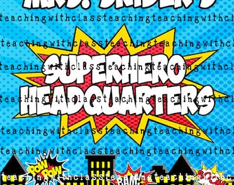 Superhero classroom | Etsy