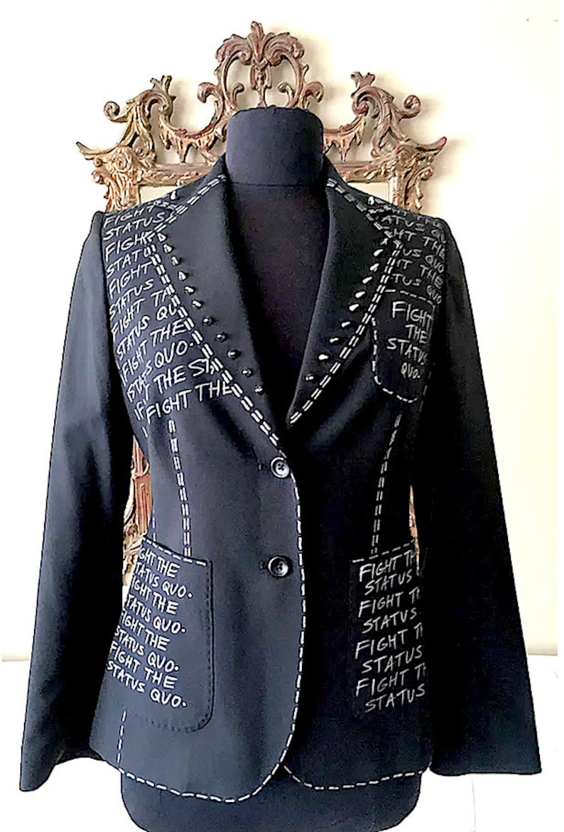 Punk Suit Jacket, Fight the Status Quo, Womens Size 4/ S - Etsy