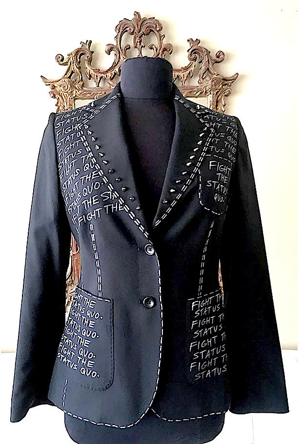 Punk Suit Jacket, Fight the Status Quo, Womens Size 4/ S - Etsy
