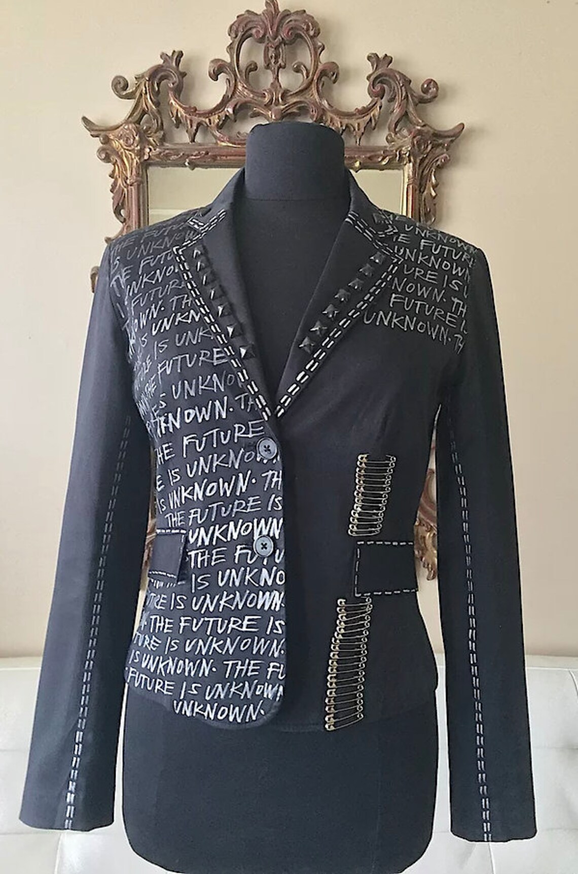 Punk Suit Jacket, the Future is Unknown, Womens Size 4/ S - Etsy