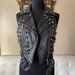 Black Spiked Studded Leather Punk Vest, M - Etsy