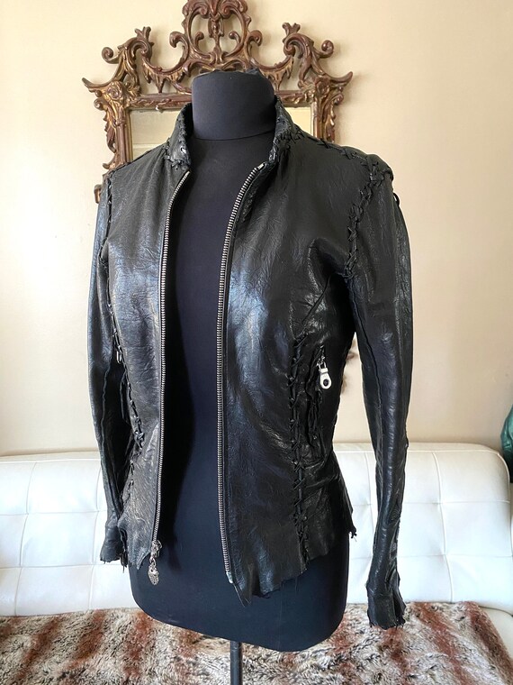 Eleven 11 Leather Jacket with Stingray & Studded Skul… - Gem