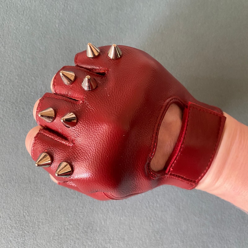Red Leather Gloves - Etsy