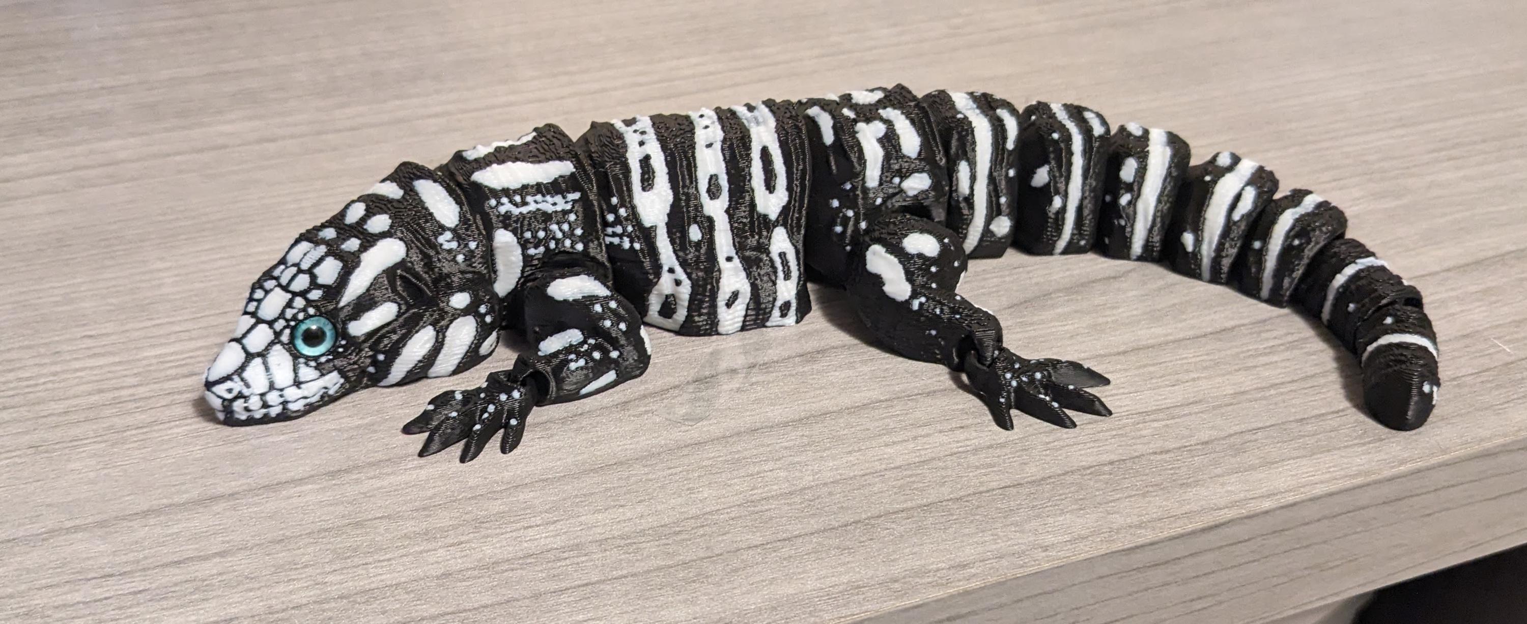 3d Printed Articulated Tegu Lizard - Etsy