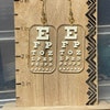 Eye Chart Earrings, Allen Eye Chart Jewelry - Etsy Canada