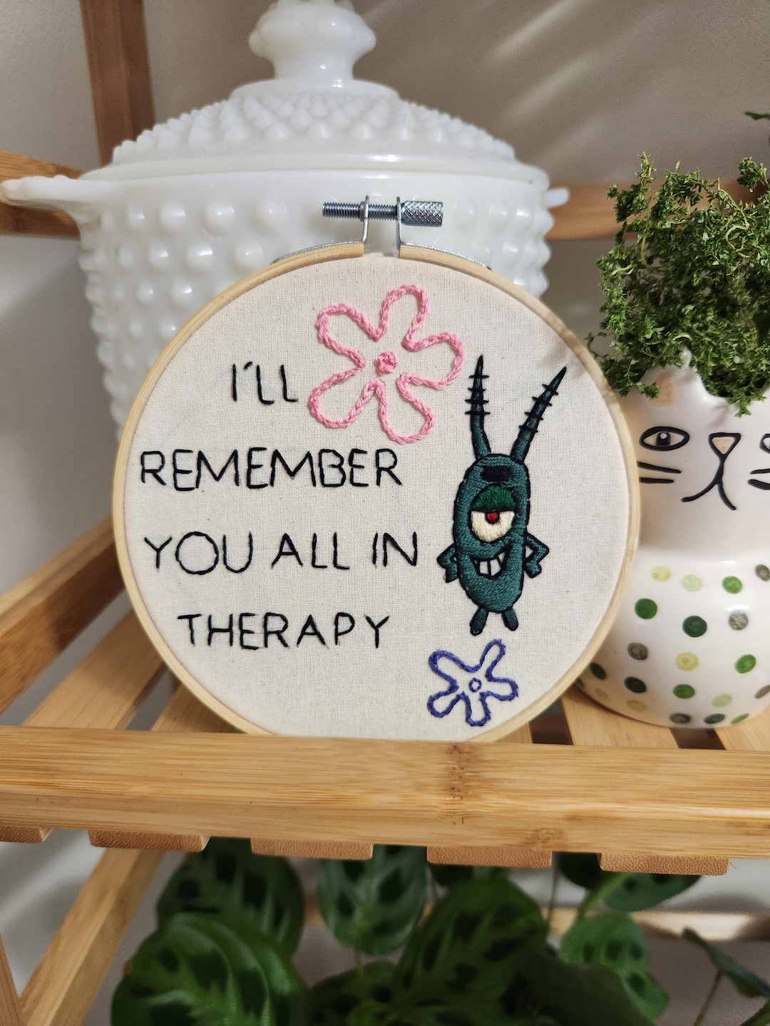 Plankton Spongebob I'll Remember You All in Therapy Quote Hand ...