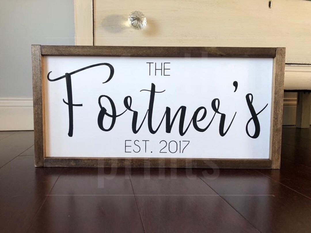 Last Name Sign Wooden Signs Personalized Signs Wedding Gift Ideas ...
