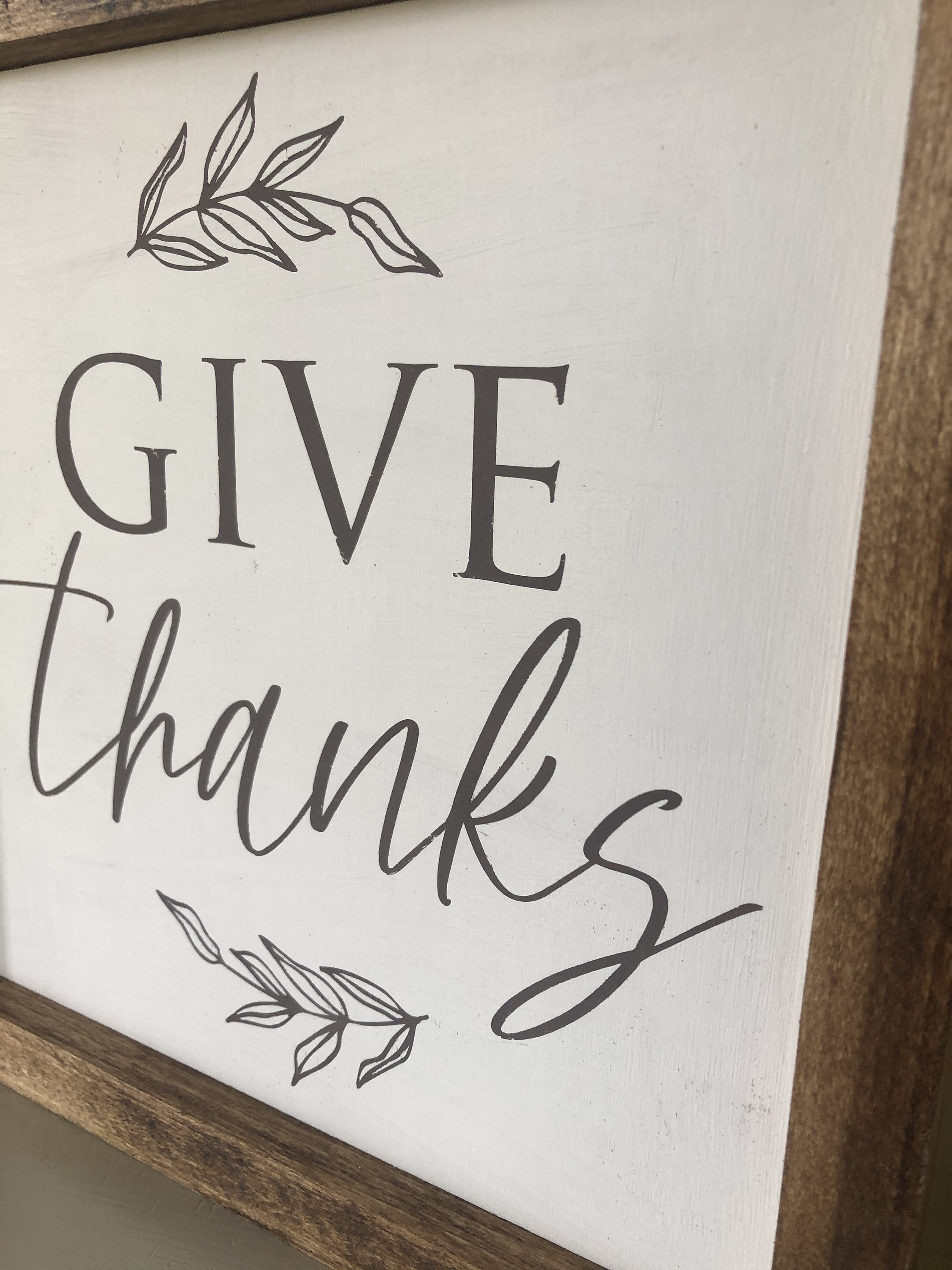 Give Thanks Sign Wooden Signs Thanksgiving Signs Fall | Etsy