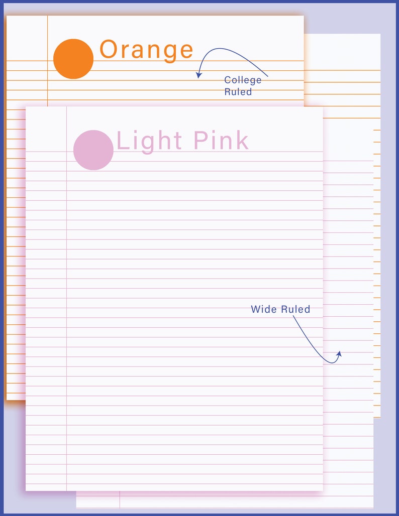 Printable Lined Paper Printable Double-sided Lined Paper Printable ...