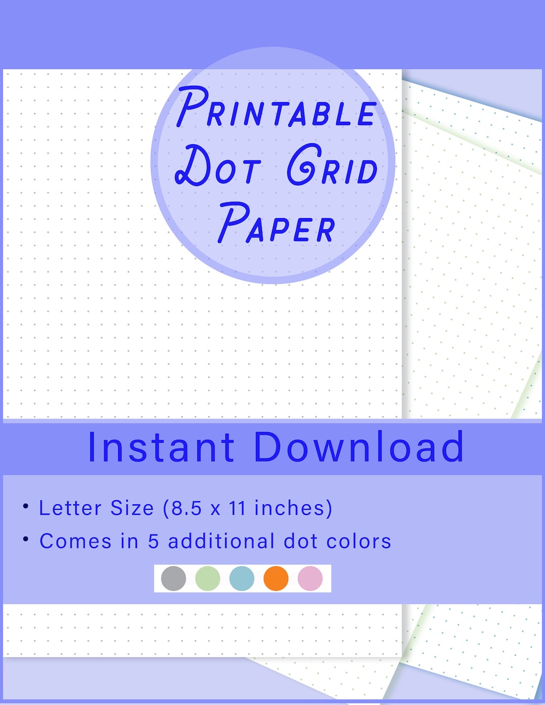Dot Grid Paper Printable Dot Grid Dotted Grid Paper Printable Bullet ...