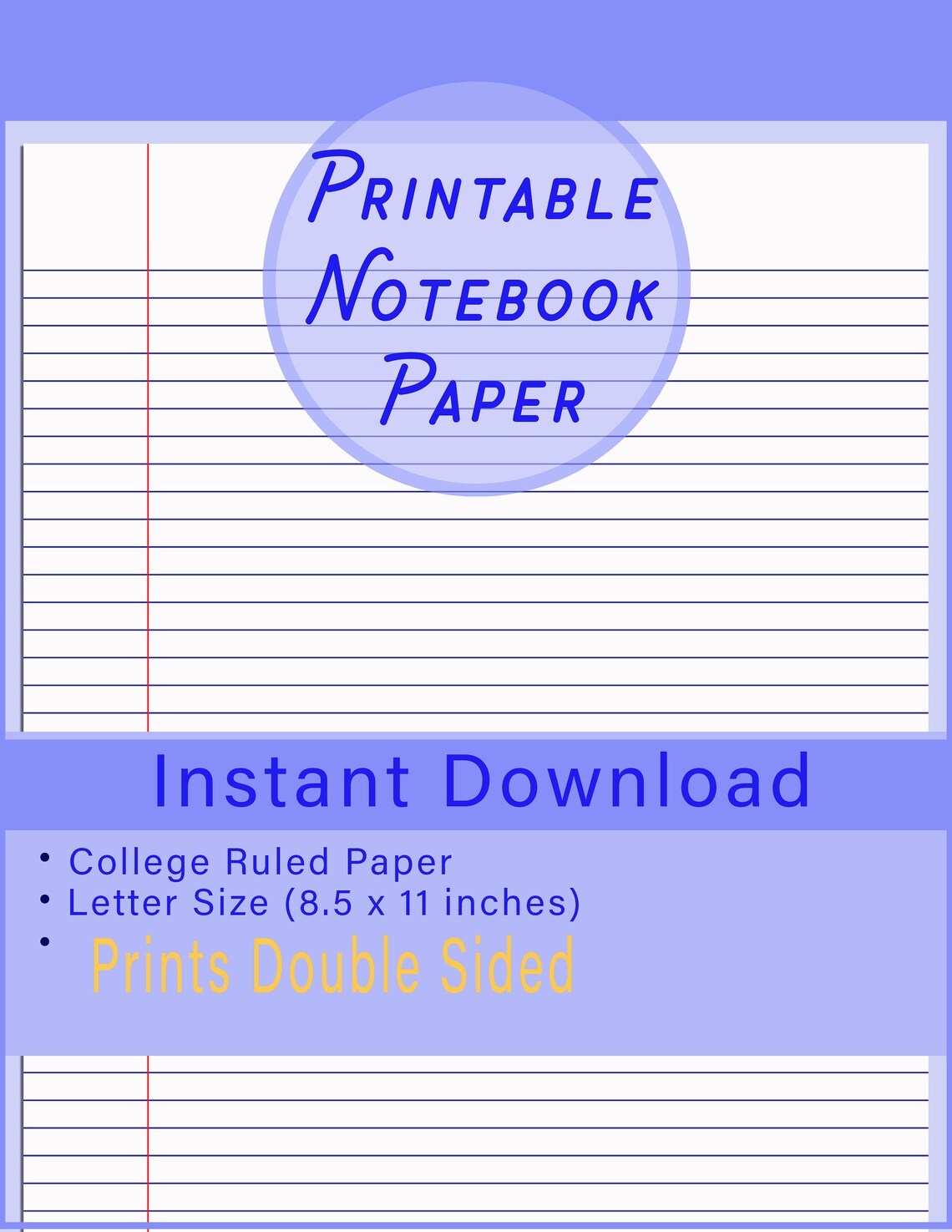 Digital Lined Paper, Prints Two Sided Click Now to Learn More Details ...
