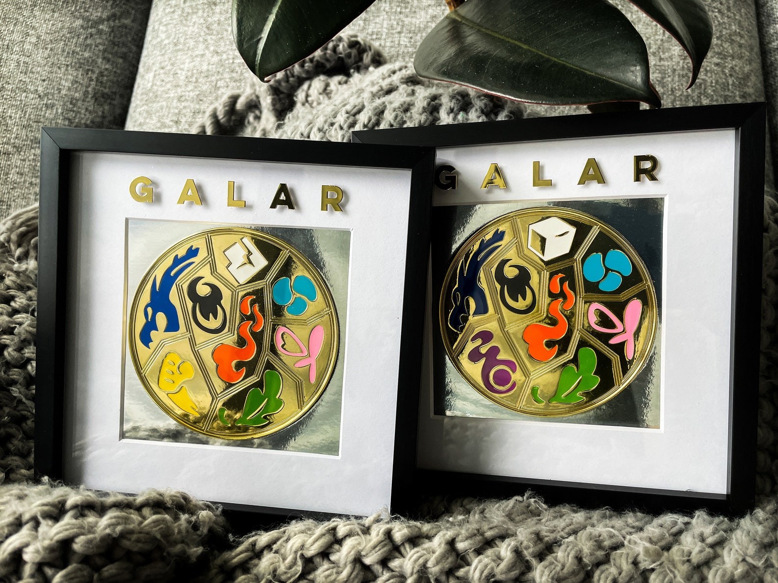 Galar Pokemon Sword and Shield Gym Badge in Gold and Silver Medal Form ...