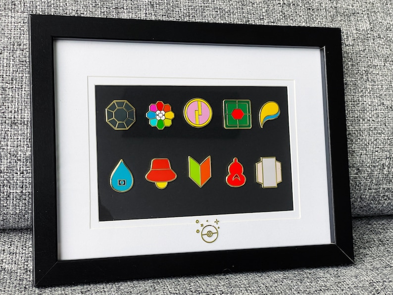 Complete Gary Oak Kanto Rival Pokemon Gym Badge Set of 10 - Etsy