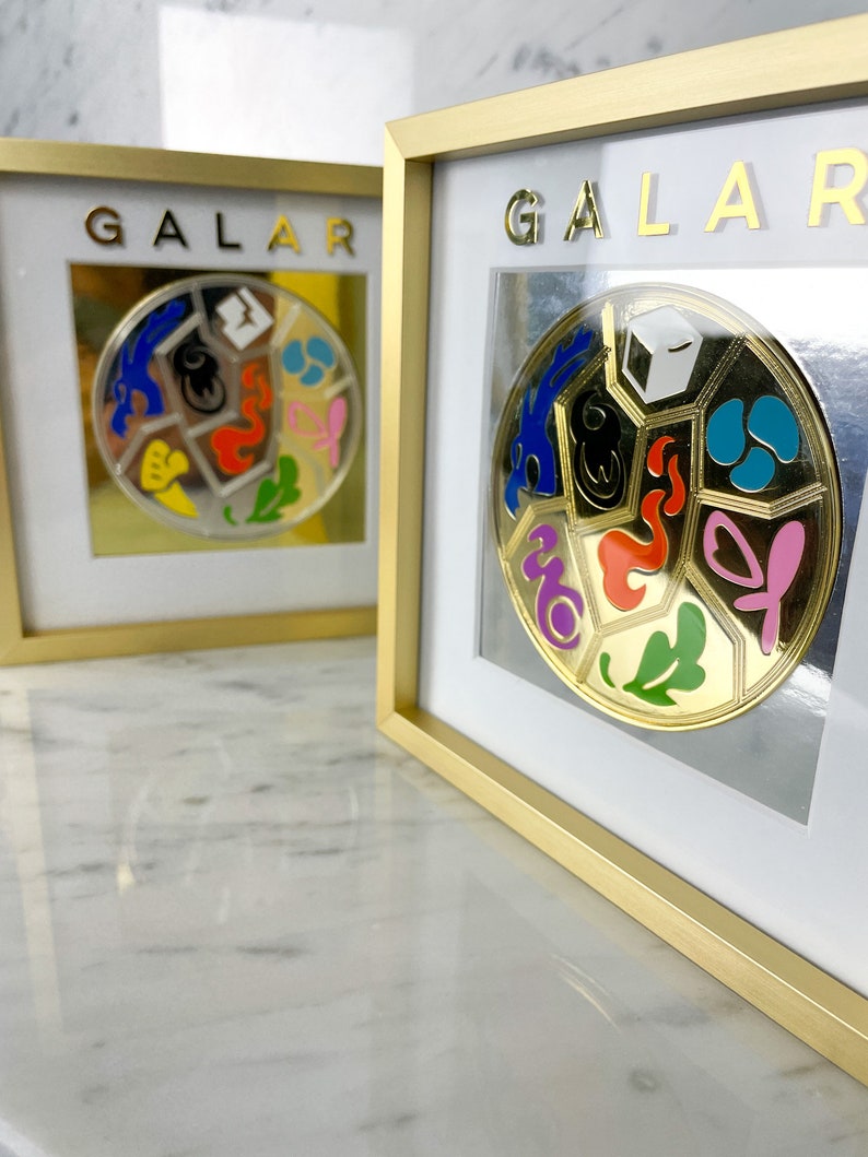 Galar Pokemon Sword and Shield Gym Badge in Gold and Silver - Etsy