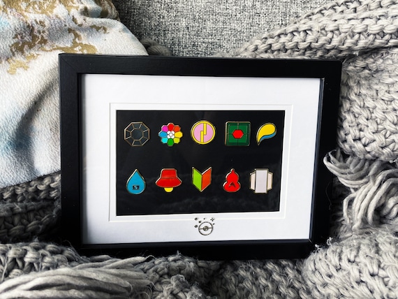 Complete Gary Oak Kanto Rival Pokemon Gym Badge Set of 10 - Etsy